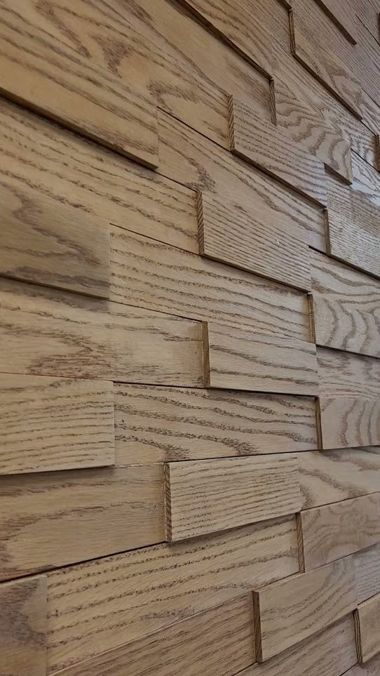 Artistic 3D Brick Wooden Tiles: Wood Wall Panels, Wall Art – CraftivaArt