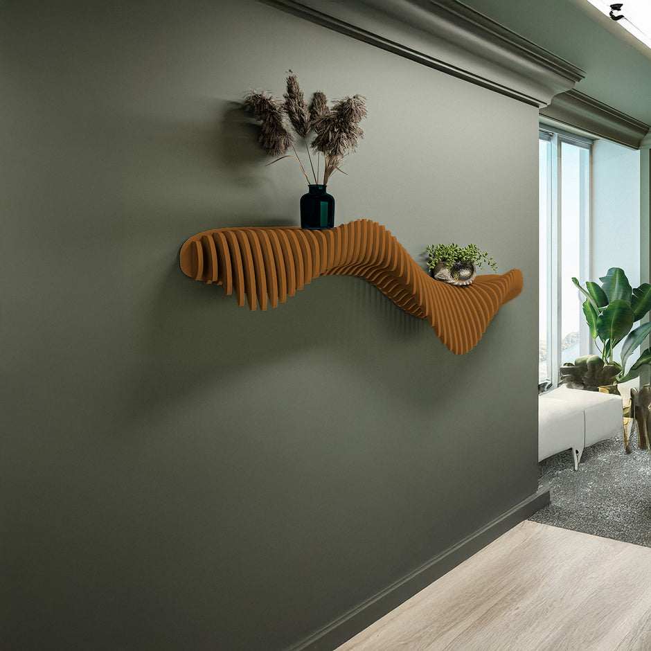 3D Parametric Wall, Abstract 3d Wall art, Parametric shelves