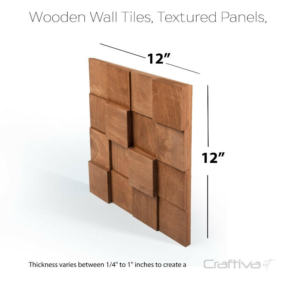 Wooden Cube Panel, Wall Tiles for Living Room, Wall Art – CraftivaArt