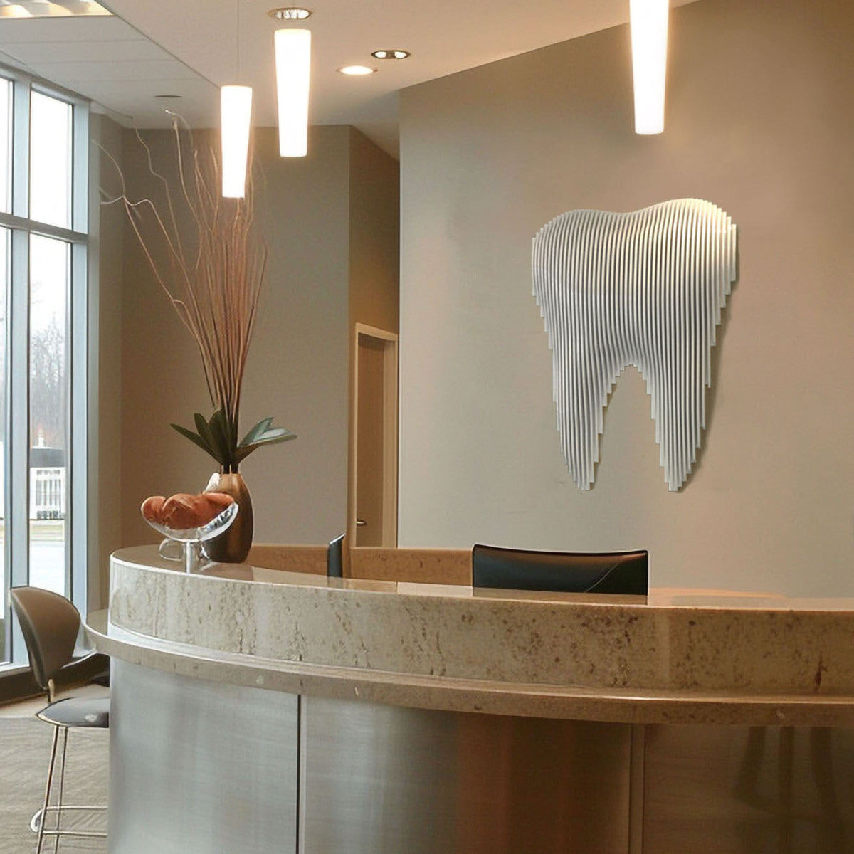 3D Parametric Tooth Shape Wall Decor – CraftivaArt