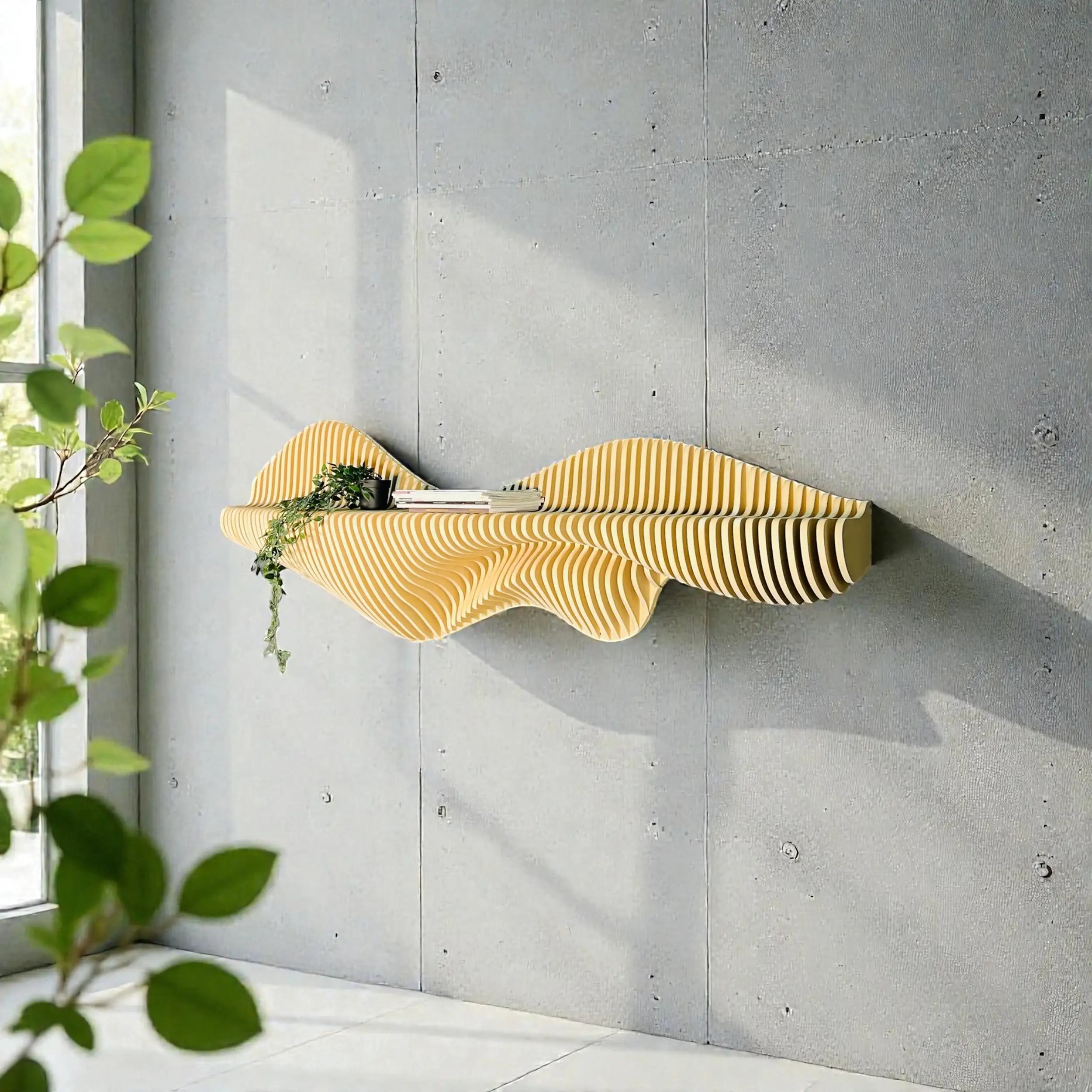 Modern Parametric Wall Shelf – Custom 3D Architectural Design – CraftivaArt