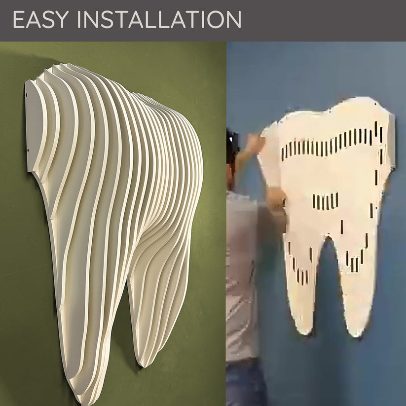 3D Parametric Tooth Shape Wall Decor – CraftivaArt