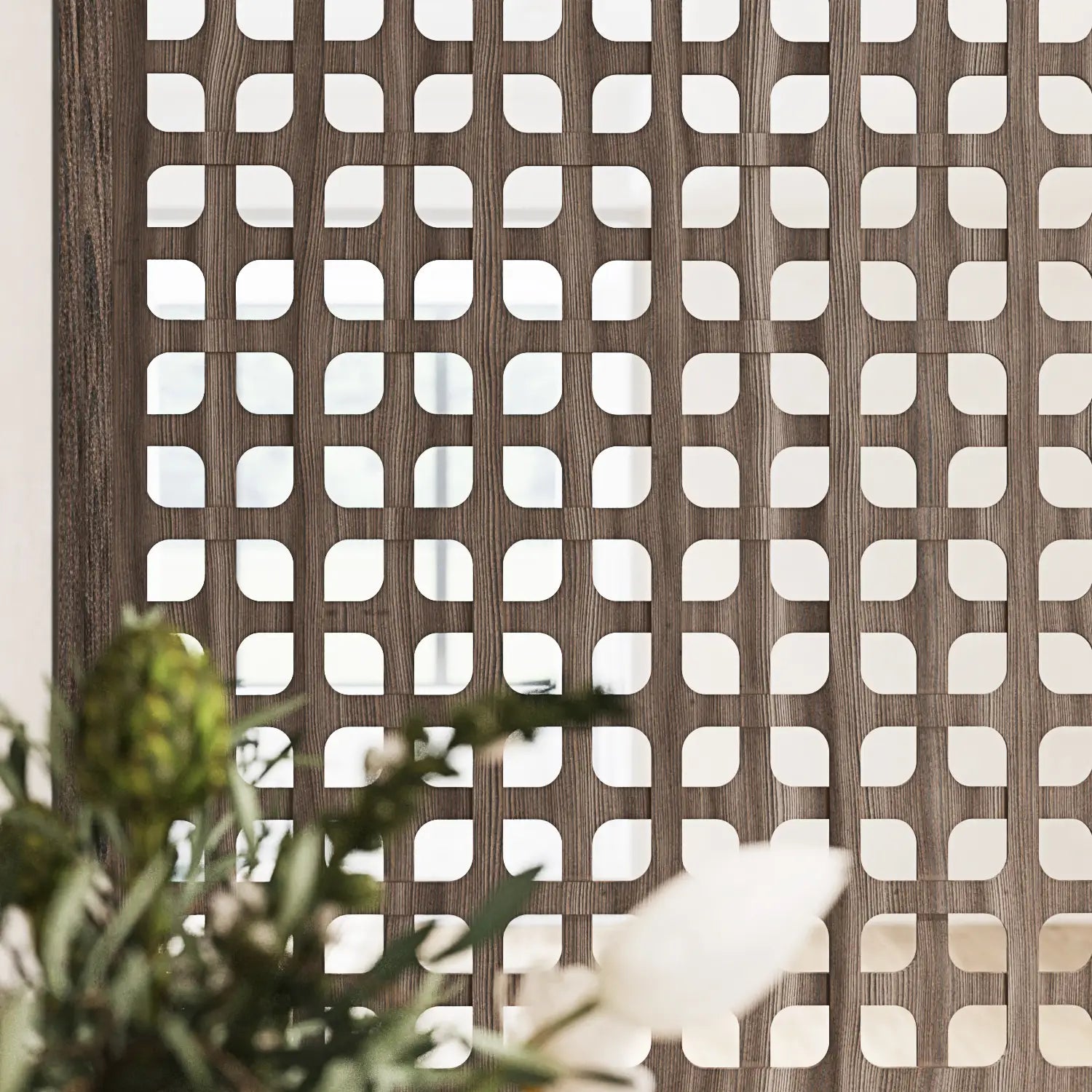 Taro Pattern 3D Indoor Privacy Screen | Two-Layer CNC Room Divider ...