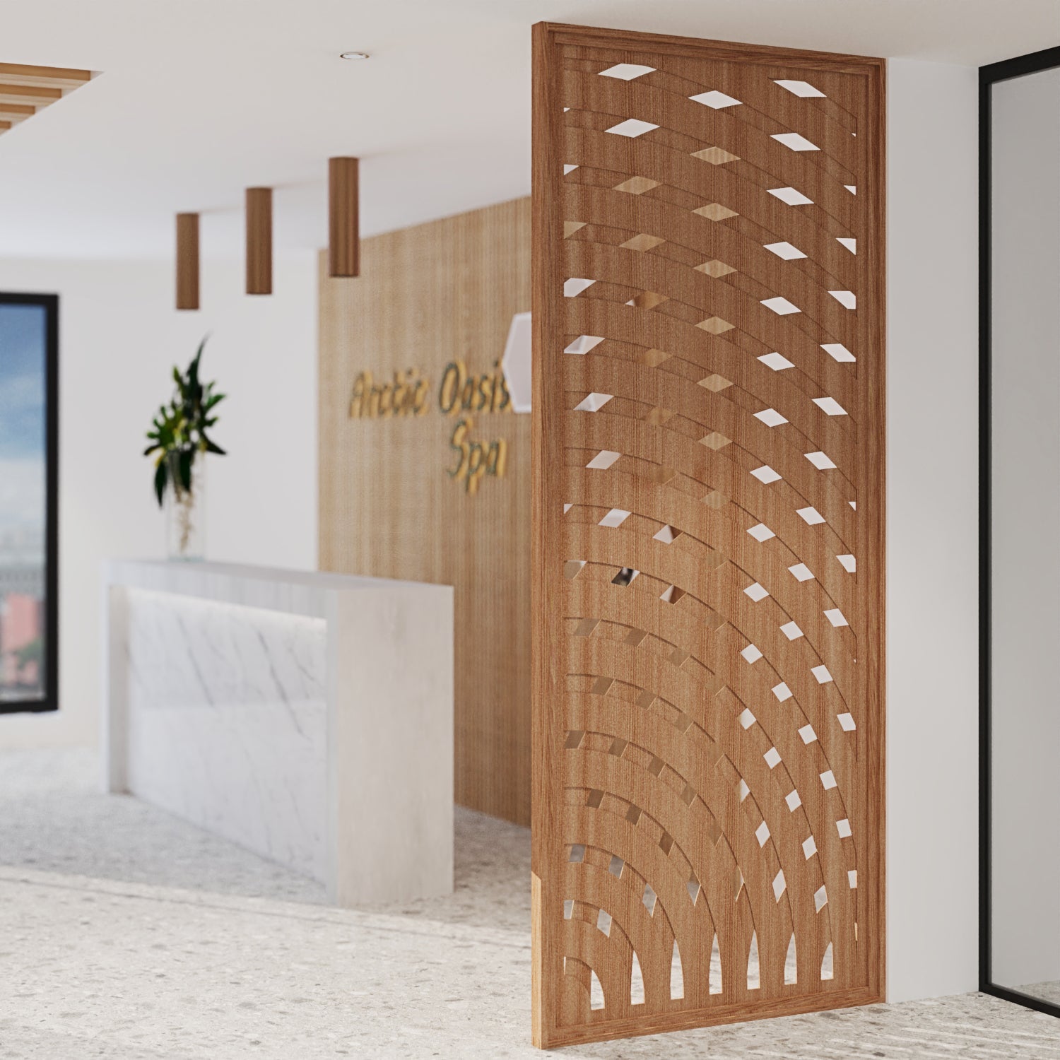 Ravo Pattern 3D Indoor Privacy Screen | Two-Layer CNC Room Divider ...