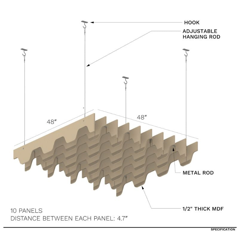 Custom Parametric Wave Ceiling Panels for Modern Interior Design ...